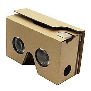 Vr Goggles Cardboard Vr Goggles Cardboard Virtual Reality Glasses 3D Vr Headset Virtual Reality Box 3D Virtual Reality Glasses Box DIY Vr Viewer for Smartphones Khaki