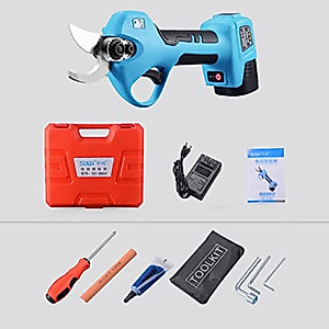 Electric Pruning Shears Cordless Pruner Electric Branch Scissors 2/3 Pack 16.8V Lithium Battery, 1.1Inch (28MM) Cutting Diameter for Garden, Lawn, Shrub with Power Display and Number of Trim (Size :