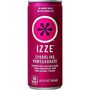 Izze Sparkling Juice, 4 Flavor Sunset Variety Pack, 8.4 Fl Oz (Pack of 24)
