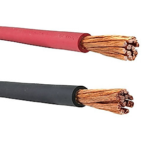 #1 Gauge AWG - Flex-A-Prene® - Welding/Battery Cable - Black & Red - 600 V - Made in USA (5 FEET OF EACH COLOR)
