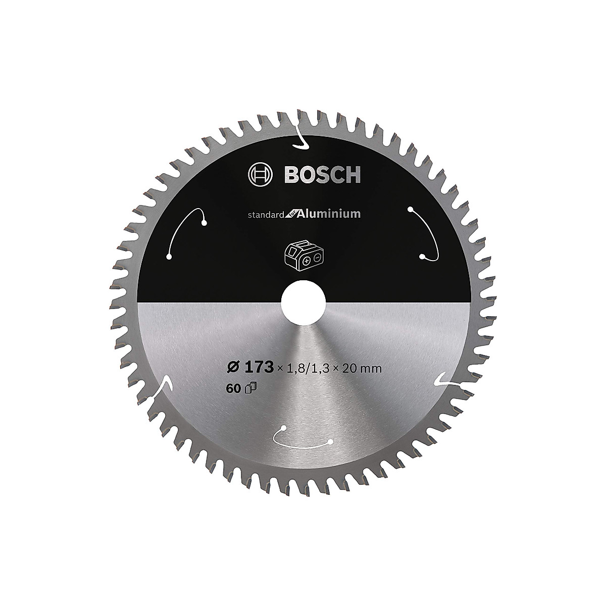 Bosch Professional Circular Saw Blade Standard (for Aluminium, 173 x 20 x 1.8 mm, 60 teeth; Accessories: Cordless Circular Saw)