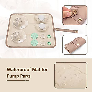 Luxja Wearable Breast Pump Bag (with a Waterproof Mat) Compatible with Momcozy, Willow and Elvie Breast Pump, Carrying Case for Wearable Breast Pump and Extra Parts (Patent Pending), Black