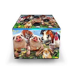 Petting Zoo Farm Selfie - Skin Decal Vinyl Wrap for Amazon Fire TV Cube