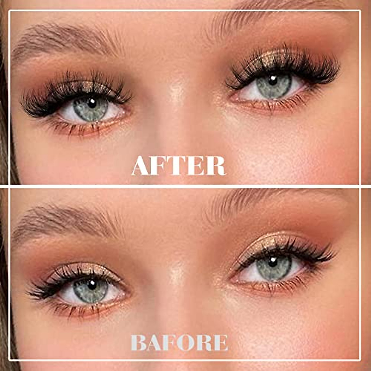 Cluster Lashes 16-22mm Fluffy Dramatic Curly Russian Strip Cat-Eye Individual Lashes Wispy DIY Lash Extensions 6D Faux Mink False Eyelashes