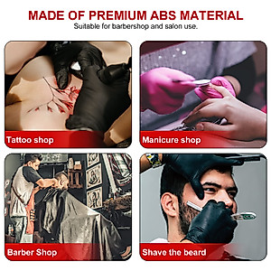 Lurrose Blades Dispenser Case Disposal Container Razor Cutter Recycling Box Barber Storage Bank for Barbershop Salon Home Use, 1PC Red