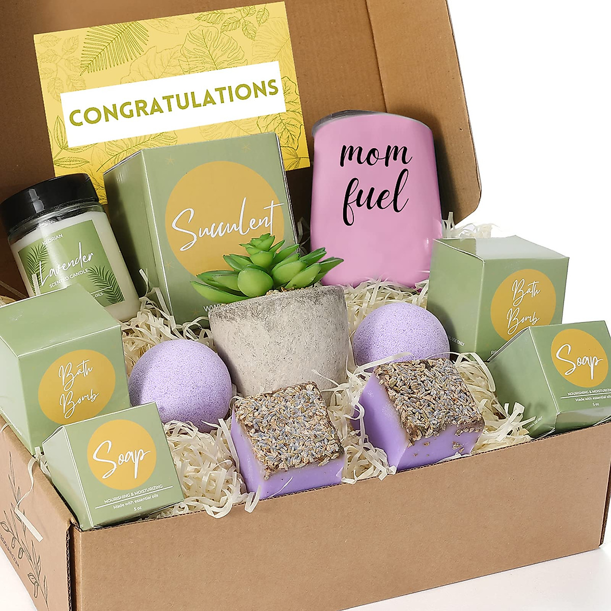KEDRIAN New Mom Gift Box, New Mom Gifts for Women After Birth, Push Gifts for New Mommy Care Package, for New Mom Gifts for Women, Pregnancy Gifts for First Time Moms, Gifts for New Mom After Birth