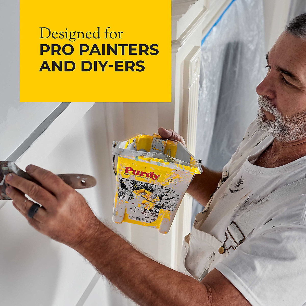 Purdy 144080115 Clearcut Series Dale Angular Trim Paint Brush, 1-1/2 inch, Natural