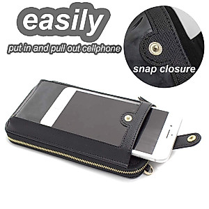 Womens Crossbody Bag Touch Screen Lightweight Small Cellphone Shoulder Purse Card Wallet Handbag