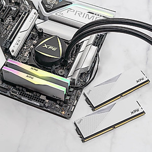 XPG Lancer RGB DDR5 6400MHz 32GB (2x16GB) CL32 UDIMM 288-Pins Desktop SDRAM DDR5 Dual Channel RAM Kit White Heatsink (AX5U6400C3216G-DCLARWH)