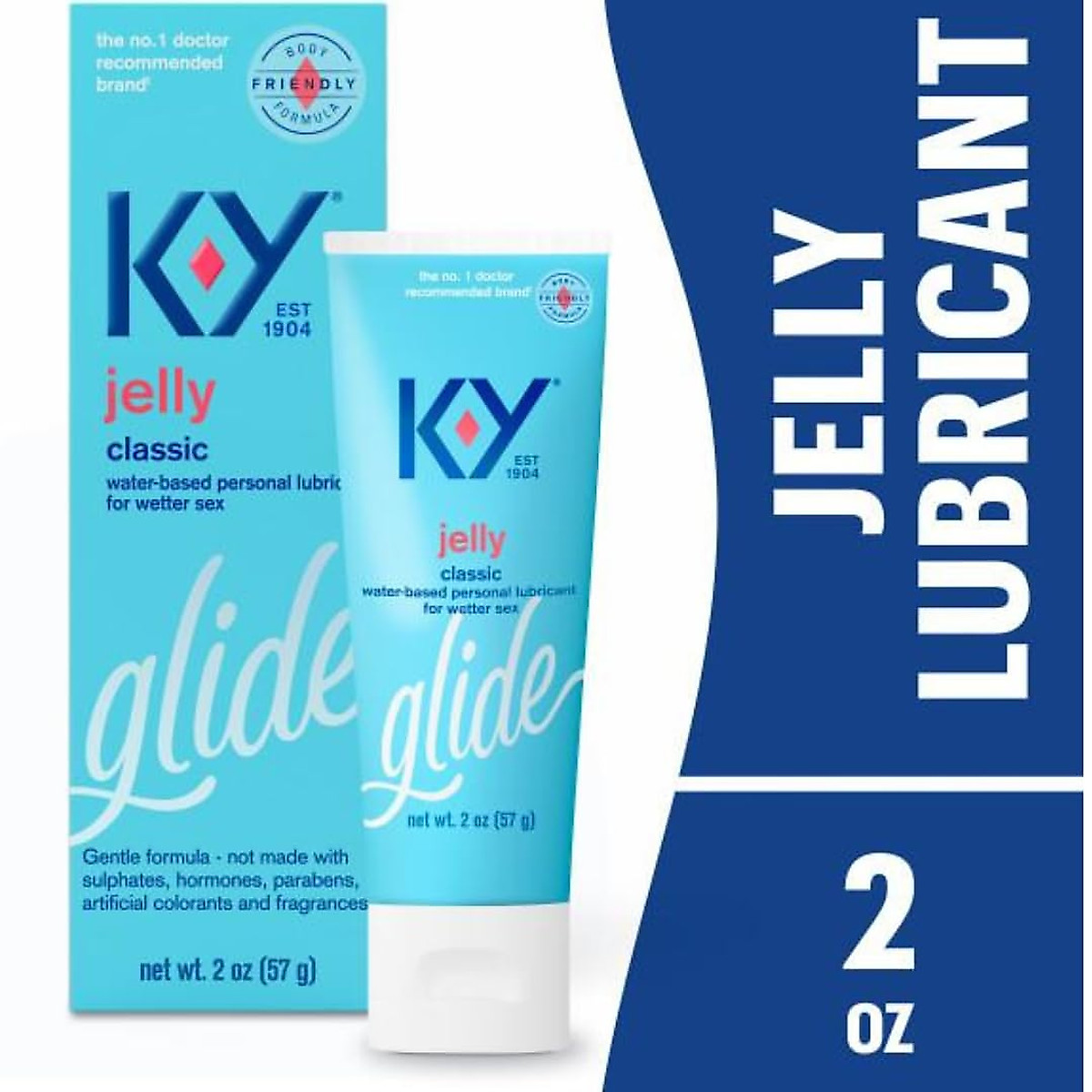 Personal Lubricant, K-Y Jelly Water Based Lube, 2 Ounce (Pack of 6) Personal Lube For Women