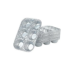 Waytiffer (10pack Muffin Pan | 6-Cup Cupcake Aluminum Pans Favorite Muffin Tin Size for Baking Cupcakes Muffins and Mini Pies - Standard Size