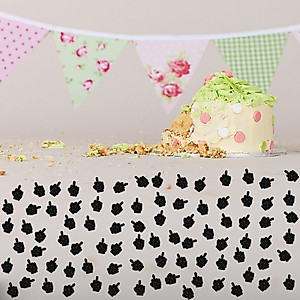 Set of 100 Middle Finger Confetti, Black Glitter Finger Paper Scatter, Funny Party Confetti, Hand Smash Cake Decor, Funny Themed Birthday Party Decor, Adult Birthday Party Supplies