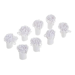 Regency Wraps Paper Frills, Elegant Decorative Holders for Lamb and Pork Chops and Small Chicken Legs, 5/8" Diameter, Small, White, Pack of 8