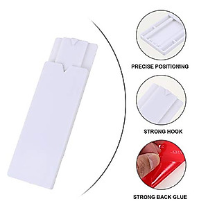 TOYANDONA 6pcs Self Adhesive Power Strip Holder Surge Protector Fixator Cable Management System Wall Mount for WiFi Router Tissue Box Remote Control