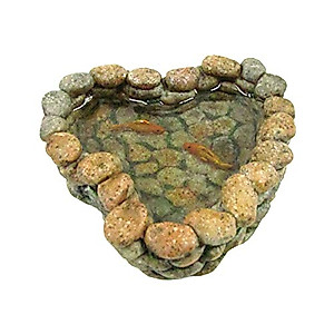 TG,LLC Treasure Gurus Miniature Fairy Garden Stone Rock Koi Fish Pond Landscape Ornament Dollhouse Outdoor Decor