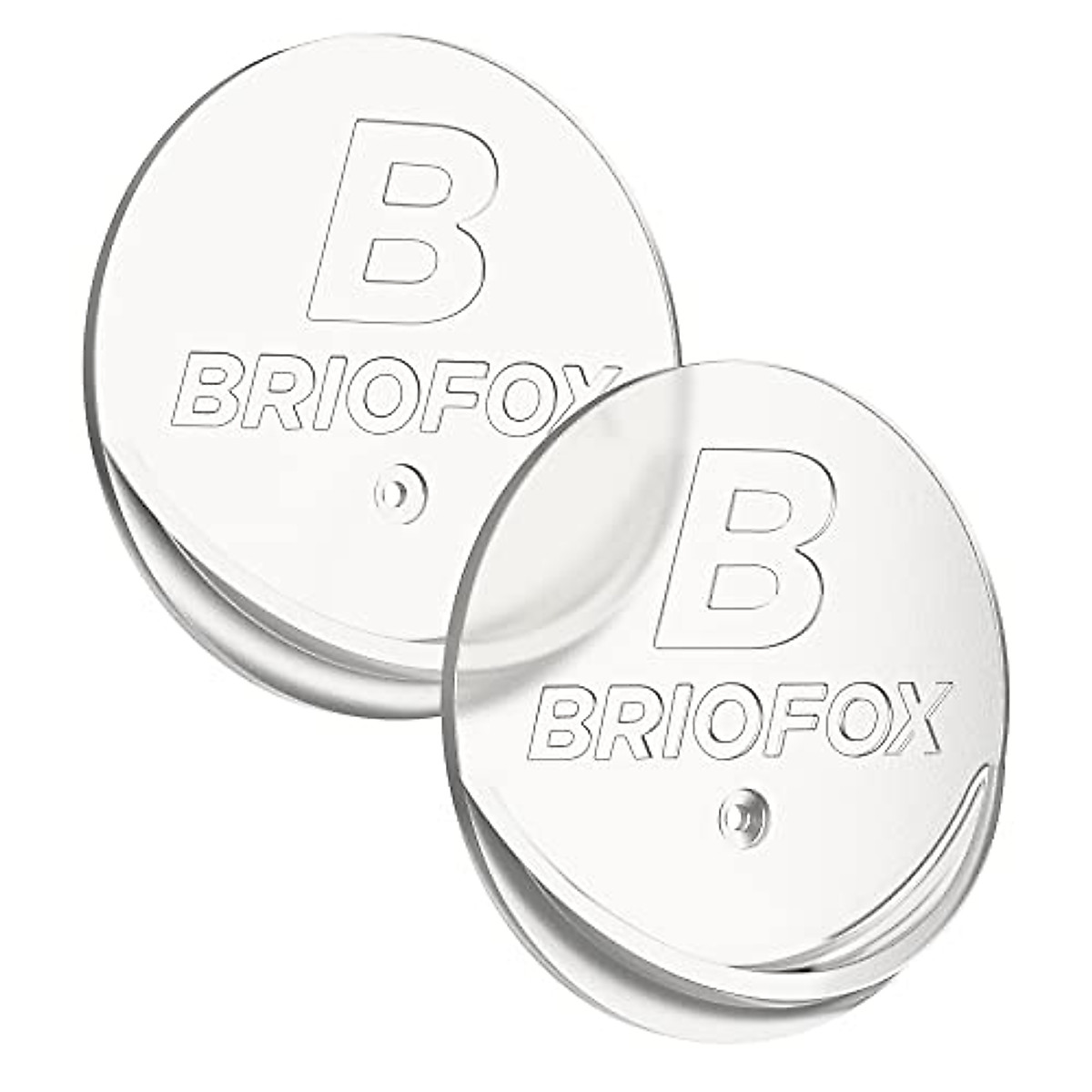 BRIOFOX Shower Curtain Rod Holder 3M Adhesive | Heat Resistant | Waterproof | Max Load 60 lbs Shower Rod Retainer for Wall, 2 Pack, Transparent (Rod Not Included)