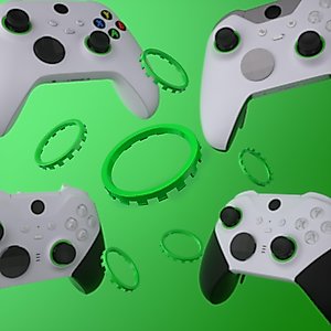 eXtremeRate Replacement Accent Rings for Xbox Elite Series 2 Core | for Elite Series 2 | for Xbox One Elite | for eXtremeRate ASR Version Shell for Xbox Series X/S Controller - Green