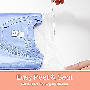 Morepack Large Self Sealing Cellophane Bags Self Adhesive,10x13 Inches Clear Resealable Cellophane Plastic Bags for Packaging Clothes, T-Shirts, Pants,200Pieces