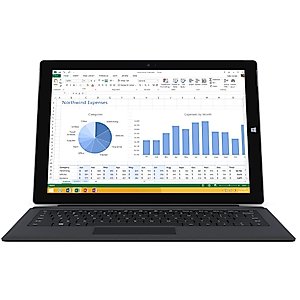 Microsoft Surface Pro 3 512GB WiFi Tablet + Black Type Keyboard Bundle (12-Inch Touchscreen, 1.7GHz Intel Core i7, 8GB Ram)