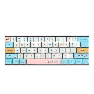 EPOMAKER SK61 61 Keys Hot Swappable Mechanical Keyboard with RGB Backlit, NKRO, IP6X Waterproof, Type-C Cable for Win/Mac/Gaming (Gateron Optical Brown, Macaron)