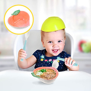 VOSAREA 5 Inches Decorative Half Peach Serving Fruit Salad Dessert Dish Bowl for Dipping Sauce Snacks Home Decor Meal Garnishing Fruit Vegetable Home Decor