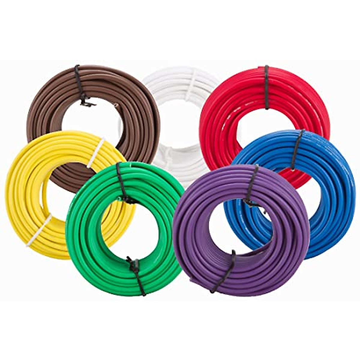 7 Way Trailer Wire Light Cable for Harness 50 FT Each Roll 12 Gauge 7 Colors