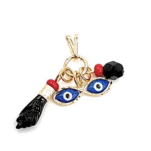 Gold Filled Azabache Pendant Prosperity & Good Fortune Evil Eye Protection Jewelry