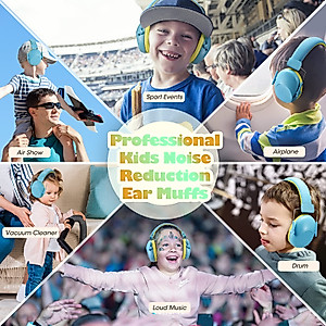 Onhear Kids Noise Cancelling Headphones, SNR 28 dB Kids Ear Protection Earmuffs for Autism, Toddler, Children, Noise Cancelling Sound Proof Earmuffs/Headphones for Concerts, Air Shows, Fireworks