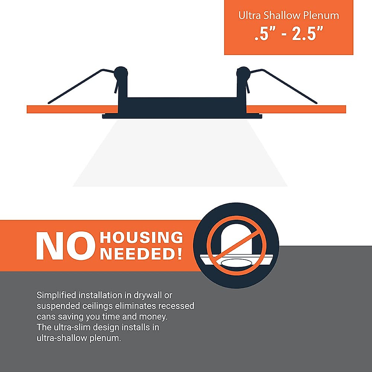 HALO 6 inch Recessed LED Ceiling & Shower Disc Light – Canless Ultra Thin Downlight – 5 CCT Selectable - White - 6 Pack