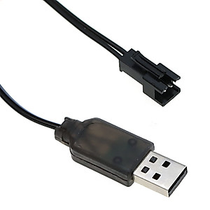 MEETOOT DC 3.6V 250mA Output Ni-Cd Ni-Mh Battery Pack USB Charging Cable SM 2P Plug