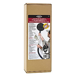Hyde Dust-Free Sander Kit 9-inch Round with Two-piece Lightweight Extension Pole, Pivoting Head For Walls or Ceilings, Included 6 Foot Hose with Suction Control Valve Joins with Your Wet/Dry Vacuum