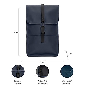 Rains Backpack Backpack, Adults Unisex, 47 Navy (Blue), One Size