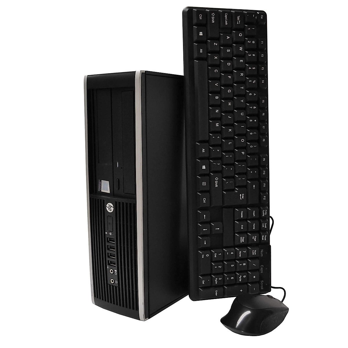 HP Elite Desktop Computer Package - Intel Core i5 3.2-GHz, 8GB RAM, 240GB Solid State Drive, 19 Inch LCD, DVD, Keyboard, Mouse, WiFi, Windows 10 Professional (Renewed)