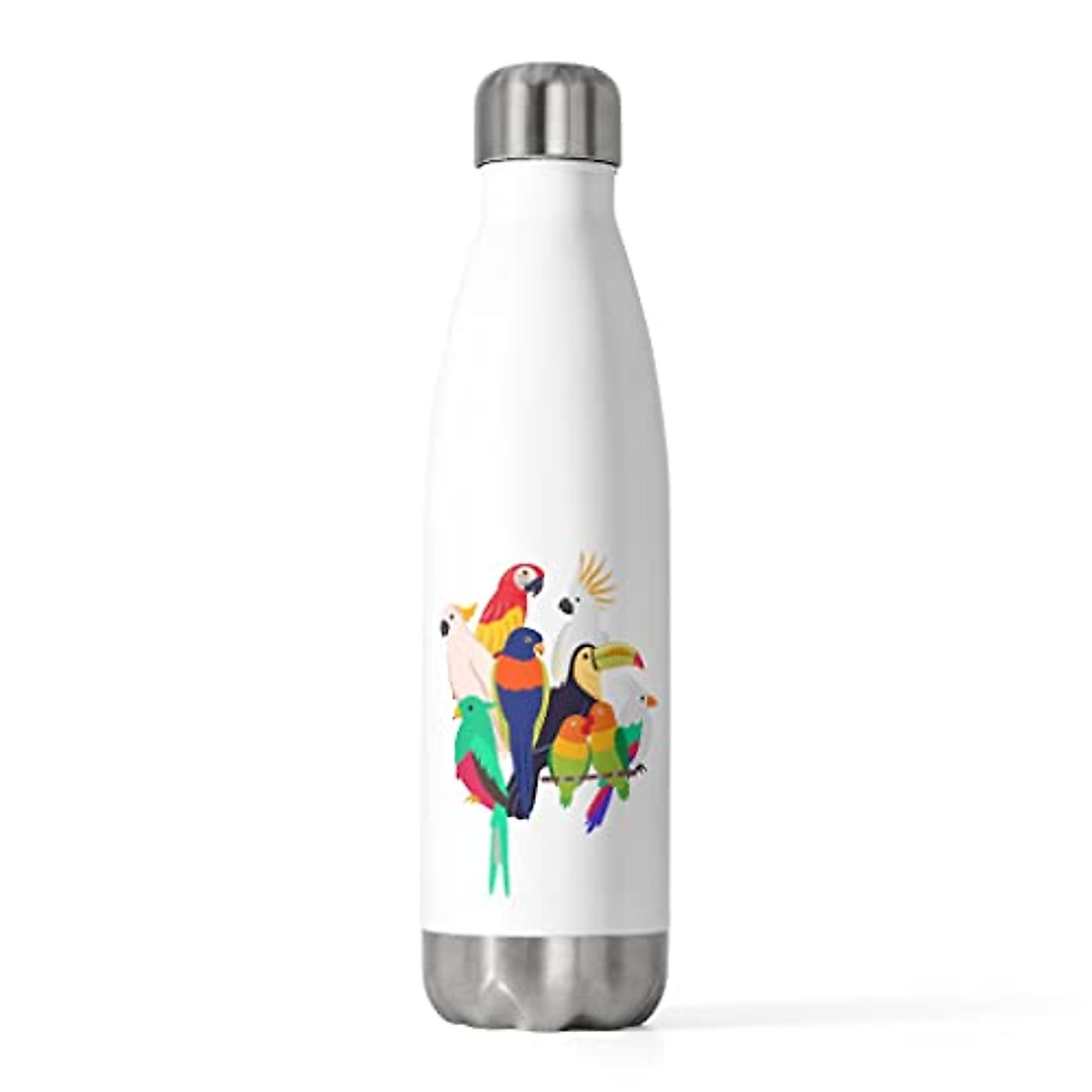 20oz Insulated Bottle Humorous Cockatiel Parakeet Radiant Birds Flocks Enthusiast Novelty 20oz