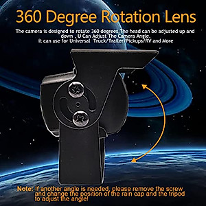 4 Pin Stable 12V 24V CCD Car Parking Reverse Camera Waterproof 18 Led IR Night Vision Wide View Angle Cab Backup Camera for Truck Pickup Trailer Bus RV Caravan+4 Pin 10m Connector Cable