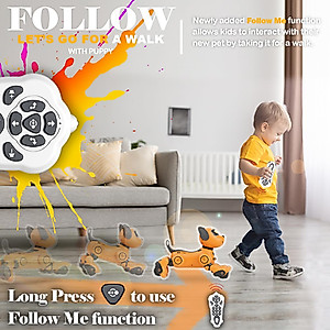 VATOS Robot Dog Toy for Kids, Voice & 2.4GHz Remote Control Robot Pet with Interactive Touch Sensors, Over 20+ Responses, Program Mode, Robotic Puppy Toy for Kids Boys & Girls