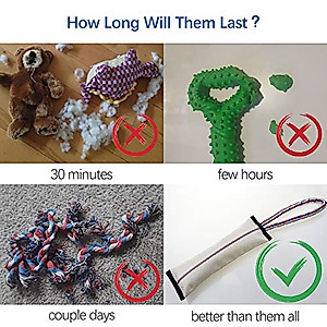 Tough Dog Toys for Aggressive Chewers,Dog Chew Toys,Dog Tug Toy,Firehose Dog Toys,Interactive Dog Toys for Large Dogs,Dog Squeaky Toys with Strong Cotton Rope Handle,Pet Toys for Small Dog Toys Pack 2