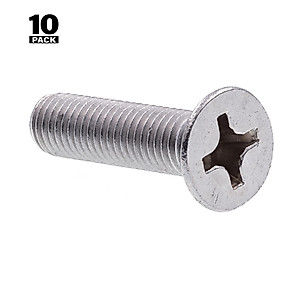 Prime-Line 9001717, Flat Head, Phillips Drive, 1/4 in-28 X 1 in Machine screws, 1/4 in, Stainless steel