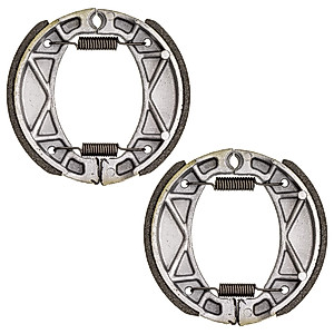 NICHE Brake Shoe Set for Yamaha Raptor 50 Grizzly 125 4BE-W253E-00 3FA-W253A-00 Complete Semi-Metallic
