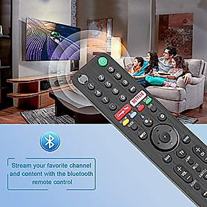 Gvirtue RMF-TX500U Universal Voice Remote Control for Sony Smart TV Bluetooth Remote, Replacement for Sony Bravia LED OLED 4K UHD HDR Android TV, with Google Play, Netflix Button