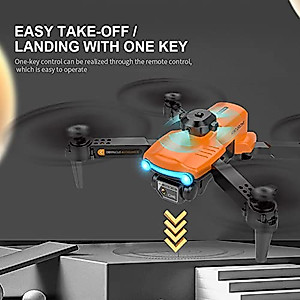 F187 Foldable Drone with Dual 1080p HD Camera, Mini Remote Control Quadcopter with LED Lights, WiFi FPV Real-Time Transmission, Auto Return, Follow Me, Headless Mode, 3D Flips, with Batteries (Black)