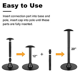 TBTeek Outdoor Patio Furniture Set Covers Support Pole System, Adjustable Pole System for 12'' or 20'' inch, Prevent Water Pooling and Collecting Debris, Fits All Patio Furniture Set Covers