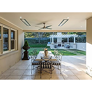 Platinum Smart-Heat Electric Patio Heater, Outdoor, White, 2300W, 220-240V