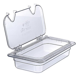 Carlisle FoodService Products Plastic Food Pan 1/3 Size 2.5 Inches Deep Clear