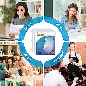 KTRIO Sheet Protectors 8.5 x 11 inch, Clear Page Protector for 3 Ring Binder, Plastic Sleeves for Binders, Top Loading Paper Sheets Document Sleeve Letter Size, Office & Home, 100 Pack