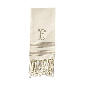 Mud Pie R Initial Turkish Hand Towel (Size 38" x 20")