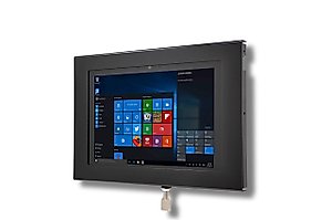 TABcare Locking Security Metal case for Dell Latitude 5285 5290 7200 7210 configured as Kiosk, POS, Store, Show Display (Black, Wall Mount)