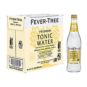 Fever Tree Indian Tonic Water - Premium Quality Mixer - Refreshing Beverage for Cocktails & Mocktails. Naturally Sourced Ingredients, No Artificial Sweeteners or Colors - 500 ML Bottles - Pack of 8