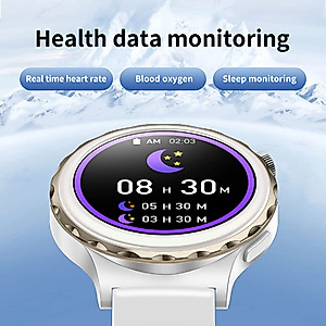 Seiconer Stylish White Smart Watch Women,Digital Sports Fitness Tracker,Heart Rate Blood Pressure Monitor, Bluetooth Call & Text,Waterproof, Personal Assistant Watches(Silver)