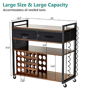 ousamili Organizers and Storage Craft Table Compatible with Cricut Machines, Multi-Functional Large Sturdy Storage Cart with Vinyl Roll Holder, Fantastic Storage for Craft Machines Organization